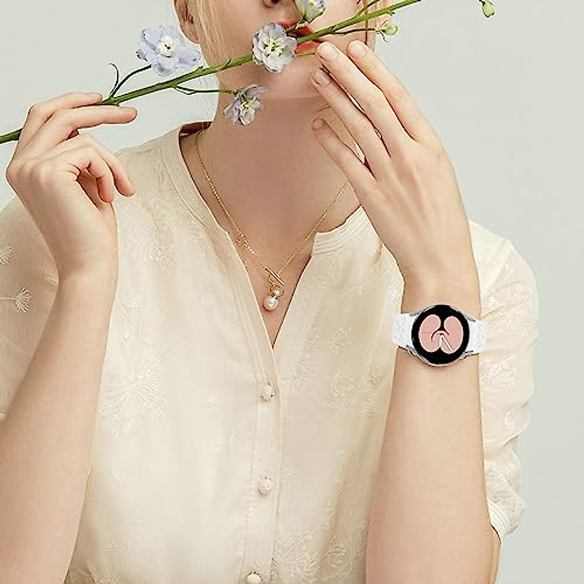 Bandkids 3 Pack Leopard Engraved Bands Compatible for Samsung Galaxy Watch 6/Galaxy Watch 5/Galaxy Watch 4 40mm 44mm/Watch 4 Classic 42mm 46mm Watch 6 47mm 43mm,20mm Adjustable Soft Silicone Bands