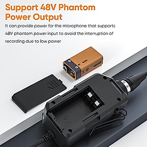 Audio Preamp Adapter, Comica LINKFLEX AD2 XLR/6.35mm Microphone Preamp Amplifier with 48V Phantom Power, Real-time Monitoring, Guitar Interface Adapter for iPhone, Android Smartphone, DSLR Cameras