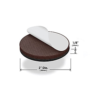 Slipstick GorillaPads Non Slip Furniture Pads/Gripper Feet Floor Protectors (Set of 8) Premium 2 Inch Round Self Adhesive Rubber Stoppers for Furniture Legs, Black, CB151