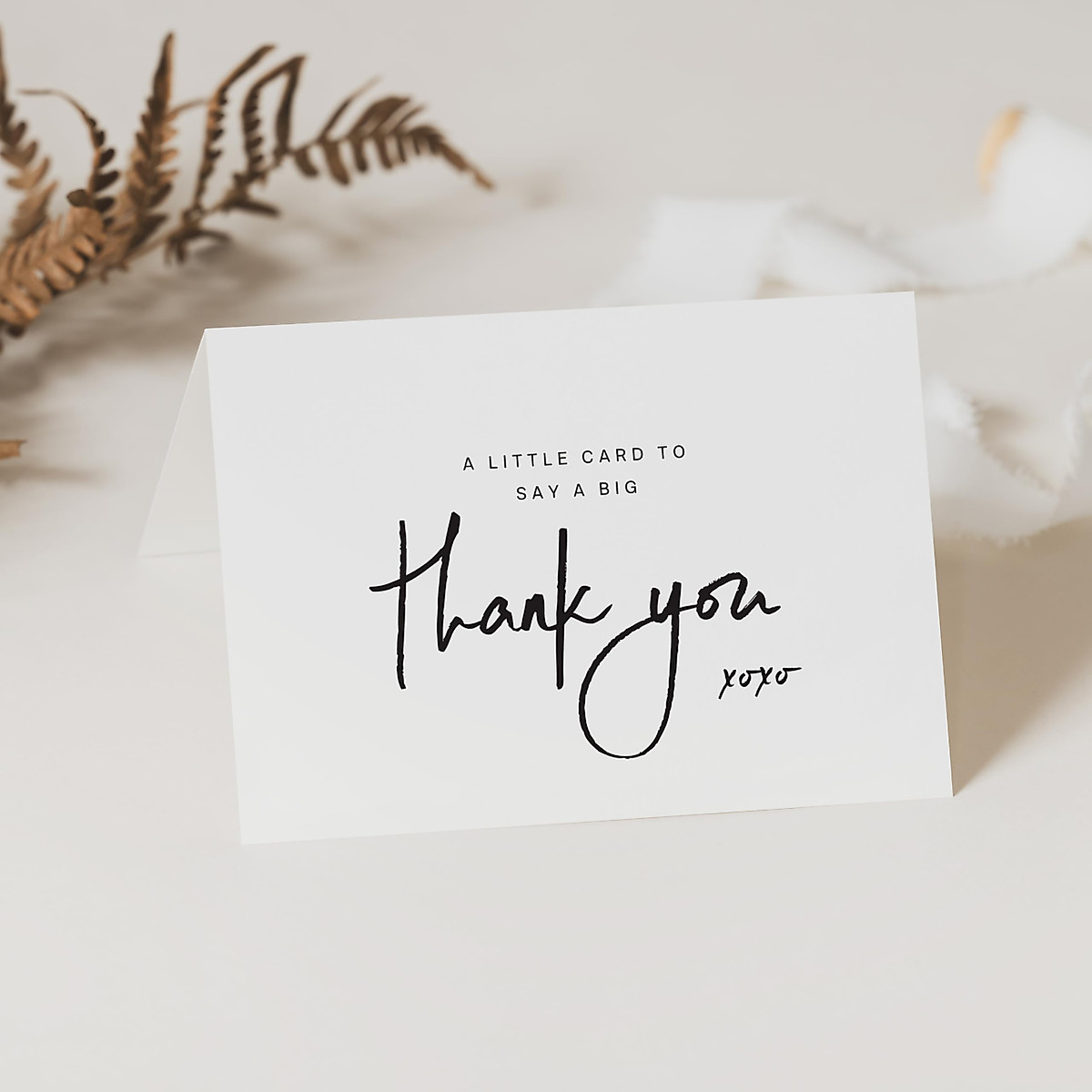 Blank Thank You Cards with Envelopes by ThreeKin - 25 Folded 3.5 x 5 Inch Cards for Weddings, Graduations, Baby Showers, Business & Birthdays - All Occasion Stationery Set, US Owned Business