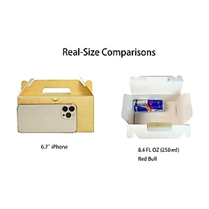 PandaPanda gable boxes (50 pcs) with handle (8.3 * 5.1 * 4.5 inches) for foods, gifts and party favors (100 oz) environment friendly