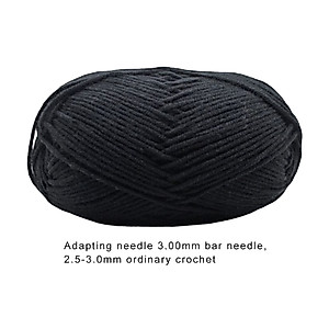 Wool Yarn for Knitting, Knitting Wool Yarn Professional Ultra Soft Needlework DIY 4Ply Milk Cotton Crochet Knitted Yarn for Home (Beige)