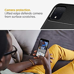 Spigen Rugged Armor Designed for Google Pixel 4 Case (2019) - Matte Black