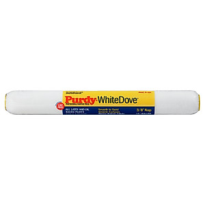 18” x 3/8” Nap Purdy 144670182 White Dove Roller Cover, Dralon