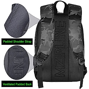 MZIPLINE Mini Smell Proof Backpack Bag-Odor Proof-USB Charging Port Daypack School Bookbag With Carbon Lining for Men & Women Travel (Camouflage Black)