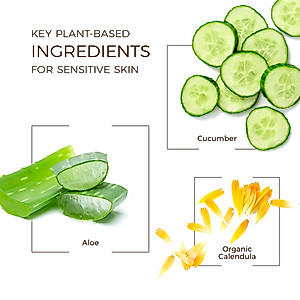 Babo Botanicals Swim & Sport 3-in-1 Face, Hand & Body Cleansing Wipes - with Natural Cucumber & Aloe Vera, Cucumber Aloe - For Babies, Kids or Extra Sensitive Skin - 30 ct