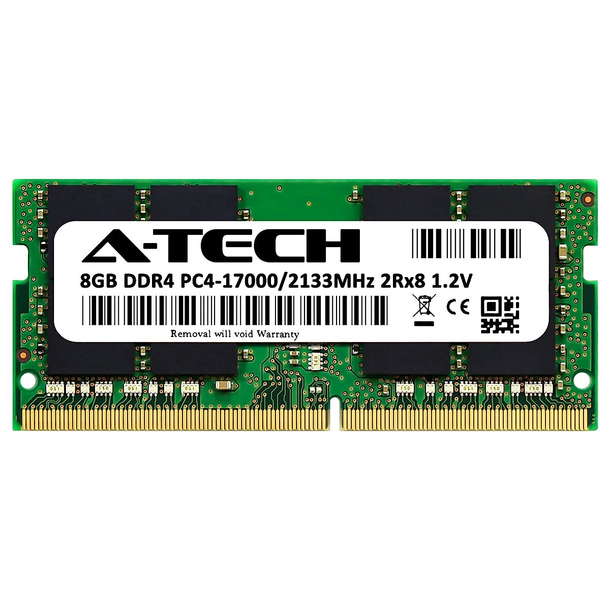 A-Tech 8GB DDR4 2133MHz SODIMM PC4-17000 2Rx8 Dual Rank 260-Pin CL15 1.2V Non-ECC Unbuffered Notebook Laptop RAM Memory Upgrade Module