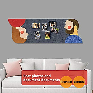 Abstract Felt Cork Board, self-Adhesive Background Wall Sticker for Living Room, DIY Creative Note Binding Board/Message Board