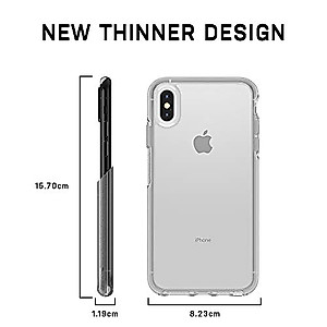 OtterBox iPhone XR Symmetry Series Case - CLEAR, ultra-sleek, wireless charging compatible, raised edges protect camera & screen