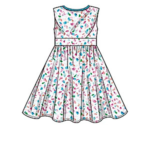New Look Easy Toddlers' and Children's Dress Sewing Pattern Kit, Code N6726, Sizes 1/2-1-2-3-4-5-6-7-8, Multicolor