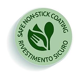 Lagostina Linea Rossa Bis Non-Stick Frying Pans Ø 24 and 28 cm Diameter, Gas Induction and Oven, Scratch-Resistant, Thermosignal Cooking Indicator, Stainless Steel and Aluminium Base, Non-Slip Handle