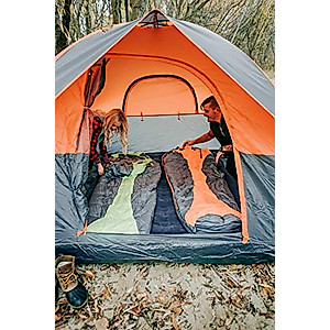 Stansport Glacier Mummy Sleeping Bag 3.1 LB, orange, 86" l x 34" w