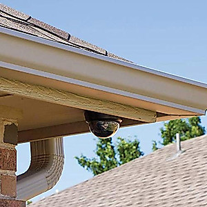 Dummy Security Camera Fake Camera Outdoors Dummy Dome Wireless Surveillance System Motion Light Realistic Look with Flashing Red LED Light 4 Pack