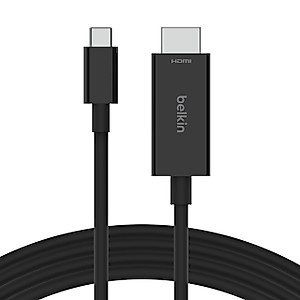 Belkin USB Type C to HDMI 2.1 Cable, 6.6FT/2M Cable with 8K@60Hz, 4K@144Hz, HDR, HBR3, DSC, HDCP 2.2, Works with Chromebook Certified, Compatible with MacBook, iPad Pro and Other USB C Devices