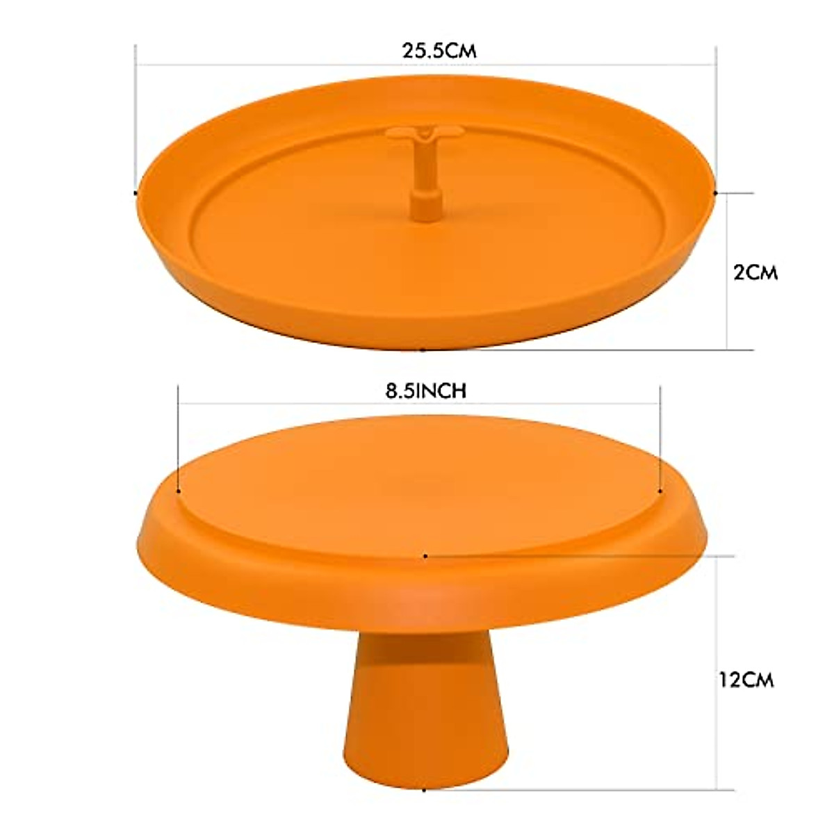 Enjoy Myself 7-Piece Set of Colorful Cake Stands, Versatile Dessert Plates and Fruit Platters, Cupcake Display Serving Tray for Any Occasion