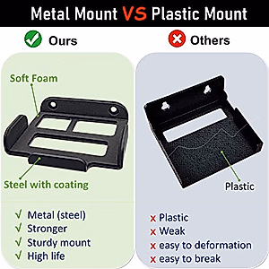 Metal Wall Mount for Fire TV Cube (3rd Gen) 2022 Released,Secure Metal Holder for fire TV Cube (1st Gen,2nd Gen),Sturdy Steel Stand with Soft Foam Hold fire TV Cube for Wall,Furniture,Ceiling (Black)