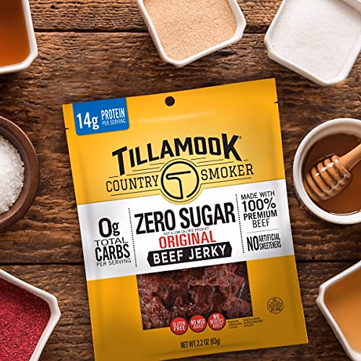 Tillamook Country Smoker Keto Friendly Zero Sugar Beef Jerky, Original, 6.5 Ounce