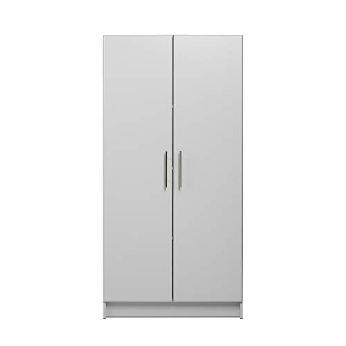 Prepac Elite 2 Door Standing Storage Cabinet, 16" D x 32" W x 65" H, Light Gray