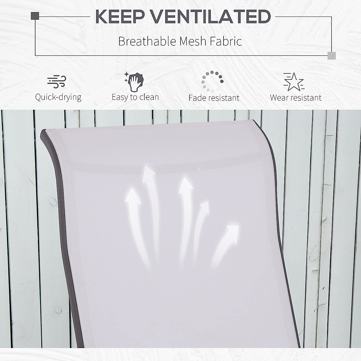 Outsunny Outdoor Glider Chair, Gliders for Outside Patio with Smooth Rocking Mechanism and Lightweight Construction for Backyard, Beige