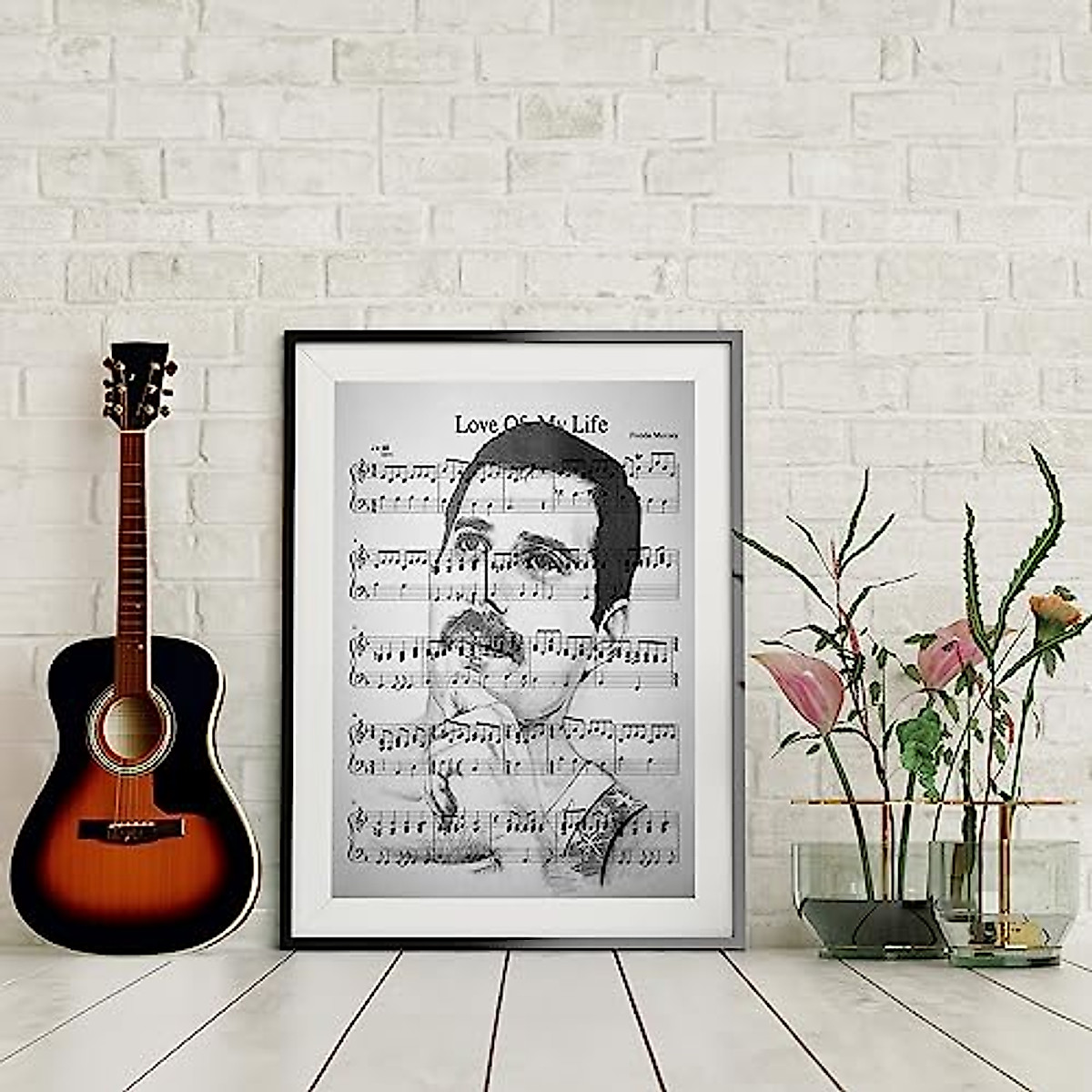 Love Of My Life - Freddie Mercury Music Wall Decor, This Song Lyrics Music Poster Print Is A Great Wall Art For Home Decor, Bedroom Decor, Office Decor, or Dorm Room Decor Aesthetic, Unframed - 8x10
