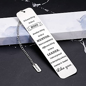 Boss Day Gifts, Boss Gifts for Women Men, Employee Appreciation Gifts for Bosses Day Gifts, Thank You Gifts Bookmark for Boss Mentor Leader Goodbye Leaving Away Retirement Christmas Gifts for Boss