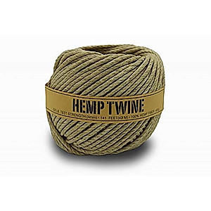 Bean Products Hemp Twine - High Tensile Strength and Durable - Made with 100% Hemp - Perfect for Jewelry, Arts & Crafts, Decoration, Cooking - 4MM, 400G/140 Ft. - 230 lb Test Strength - Natural