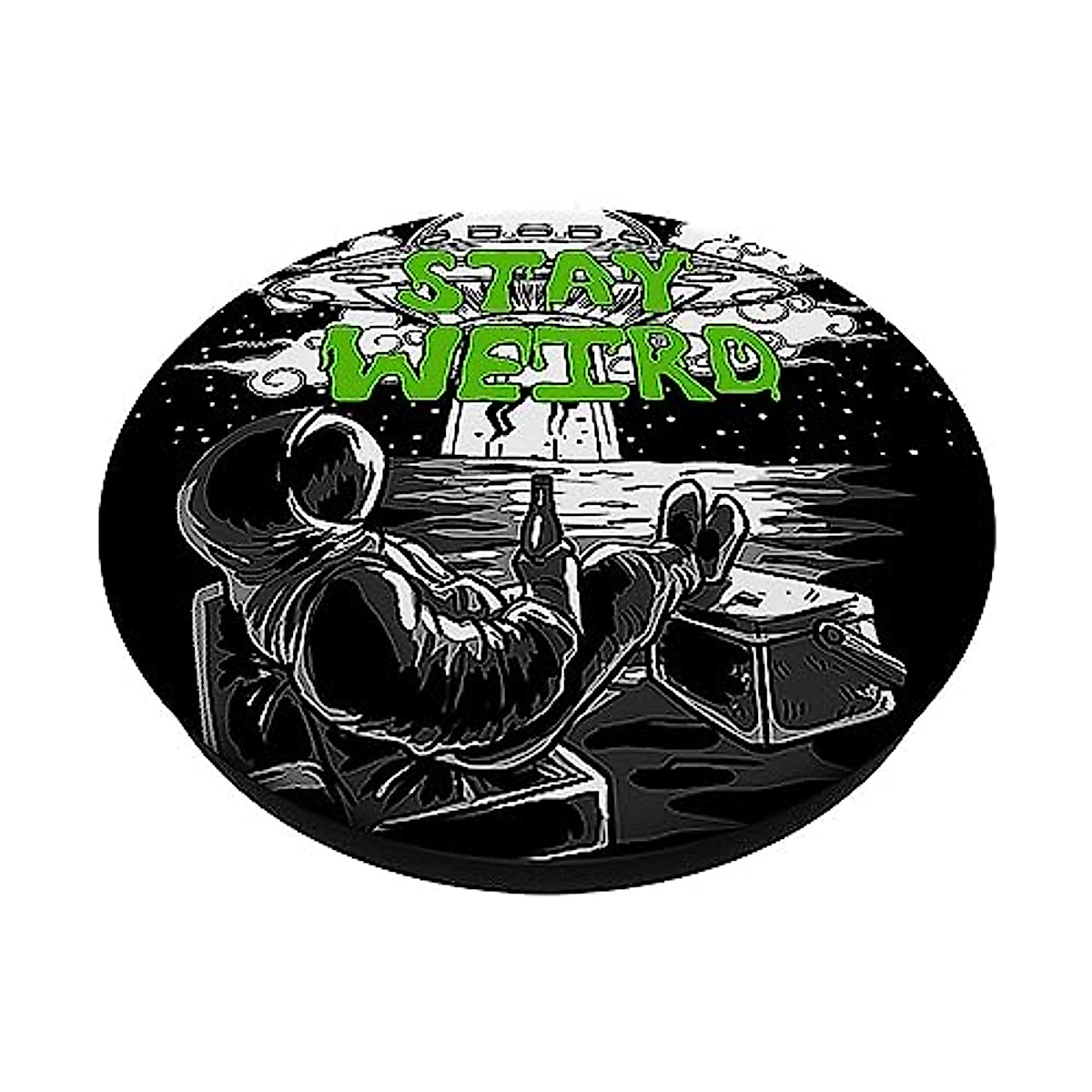 Stay Weird Astronaut UFO Galaxy Extraterrestrial Space Lover PopSockets Standard PopGrip