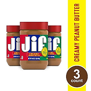 Jif Creamy Peanut Butter, 16 Ounces (Pack of 3)