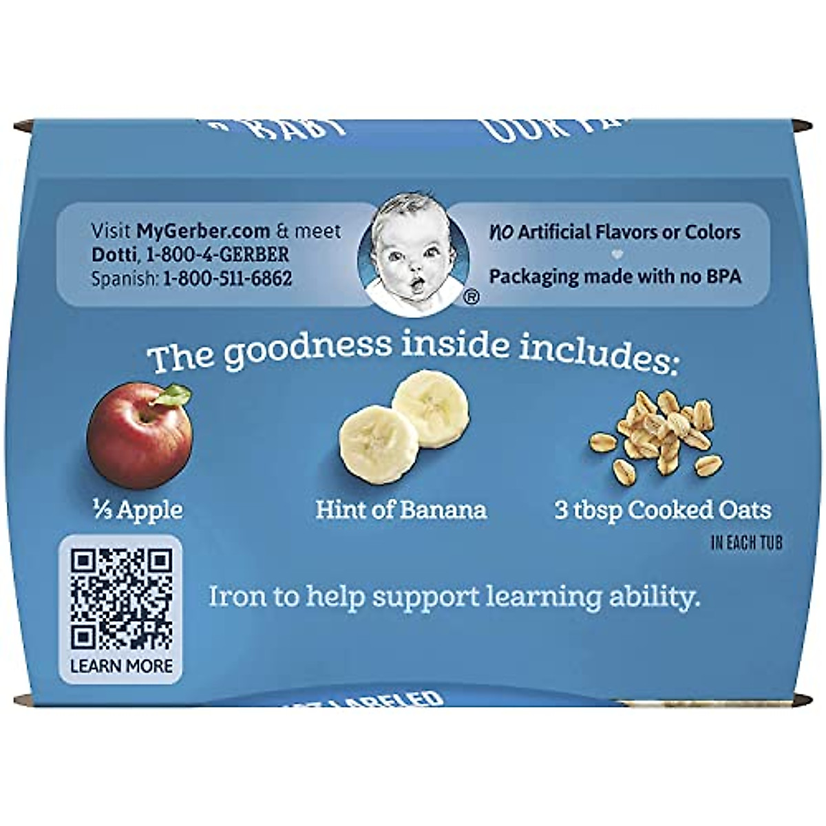 Gerber Baby Food, 2nd Foods, Apple Banana with Oatmeal, 8 OZ (Pack of 1)