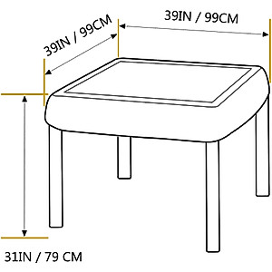 usamjtable Automatic Mahjong Table4-Legs Dining Table Style with 44mmTiles Hard Tabletop Cover Included