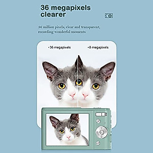 Niaviben Digital Camera Rechargeable Mini 30 Million Pixel HD Camera Student Camera Pocket Camera Digital Compact Camera with 32g Memory Card Purple