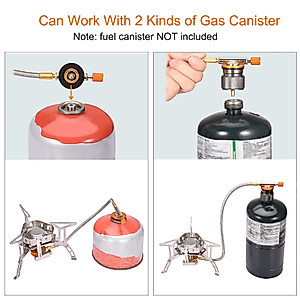 Portable Backpacking Stove with Piezo Ignition Windproof Camping Gas Stove Camp Stove Foldable Burner with Propane Canister Adapter for Outdoor Camping Hiking Picnic