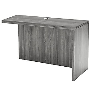 Mayline AR4224LGS Aberdeen Return 42"W x 24"D for use with Credenza, Desk or Extended Corner Desk, sold separately, Gray Steel Tf