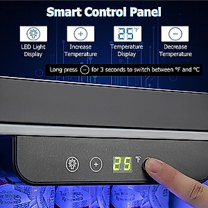 COSTWAY 115 Cans Compact Beverage Refrigerator, 2.9 Cu.ft Drink Cooler with Adjustable Shelves & Stainless Steel Door, 32℉-50℉, Built-in or Freestanding Mini Beverage Fridge for Apart, Office