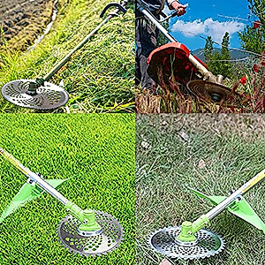 HritHcoxi 10 Inch Carbide Alloy Brush Cutter Trimmer Blade for Weeder, 3pcs Weed Eater Blade Grass Cutter Circular Saw Blade Brush Cutter Blade 40T, 60T, 80T