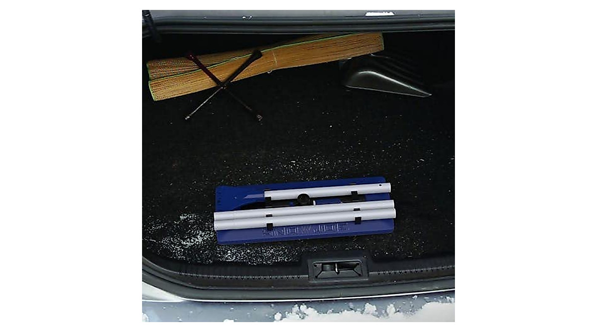 Snow Joe 4-in-1 LED Snow Broom & Ice Scraper - Telescoping