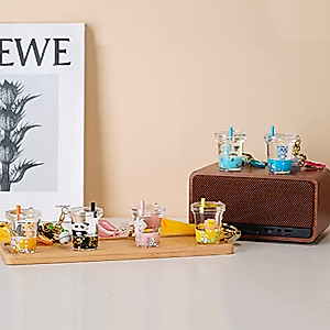 YOU WIZV Cute Keychain, Kawaii Backpack Liquid Floating Anime Bunny Keychain for Girls, Women, Daughters, Sister