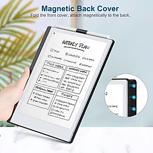 Fintie Slim Case for Remarkable 2 Digital Paper Tablet 10.3 inch (2020 Released) - Premium PU Leather Lightweight Book Folio Cover with Pen Holder, Not Fit Remarkable 1, Black