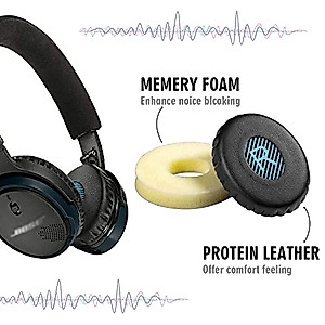 Replacement Earpads for Bose OE2 OE2i Sound Link On-Ear Headphones, Ear Pads Cushion Headset Ear Cover, Black