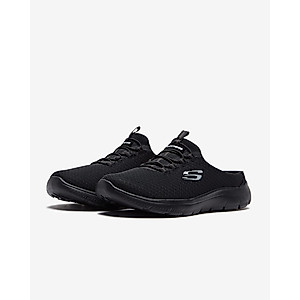Skechers Women's Summits Open Back Sneaker Black 10 Medium US