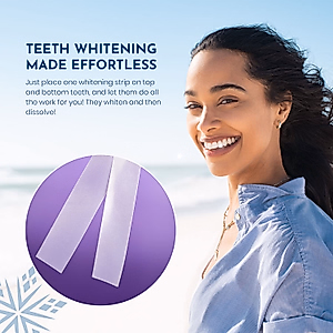 Snow The Magic Strips - Safe for Enamel Dissolving Teeth Whitening Strips - Mess-Free Portable Teeth Whitener for Oral Care with Lavender & Mint Flavor, Whitening Strips for Teeth, 1 Pack of 28 Strips