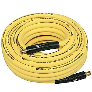 WYNNsky 3/8" Hybrid Air Hose 50ft 1/4" MNPT Air Compressor Hose Heavy Duty Lightweight Hybrid and Bend Restrictor Fittings