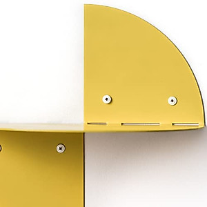 EWART WOODS Small Floating Wall Steel Shelves, Hanging Colorful Bathroom Shelf with Easy Mounted System, Modern Furniture