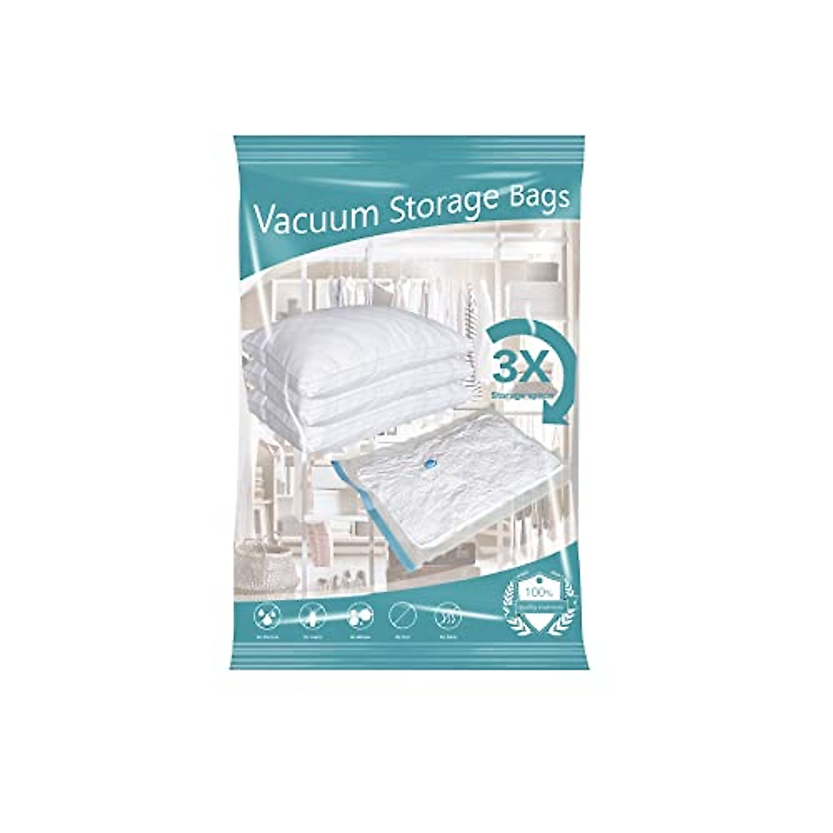 12 PACK, Vacuum Storage Bags , travel essentials, storage, JUMBO100х80cm X4pcs,LARGE 80х60cm X4pcs,MEDIUM 70х50cm X4pcs +1pump, Transparent