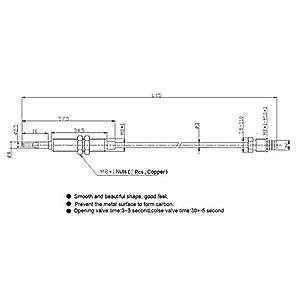Universal Gas Thermocouple 35" Length, toaster oven, Thermocoupler Sensor, for Gas Fireplace BBQ Grill Firepit Water Heater and Gas Refrigerator