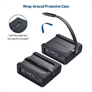 Cable Matters USB C Hub with HDMI, DisplayPort, VGA, USB 2.0, Fast Ethernet, 60W Charging - Thunderbolt 4 / USB4 / Thunderbolt 3 Port Compatible with MacBook Pro, Dell XPS, HP Spectre x360 and More