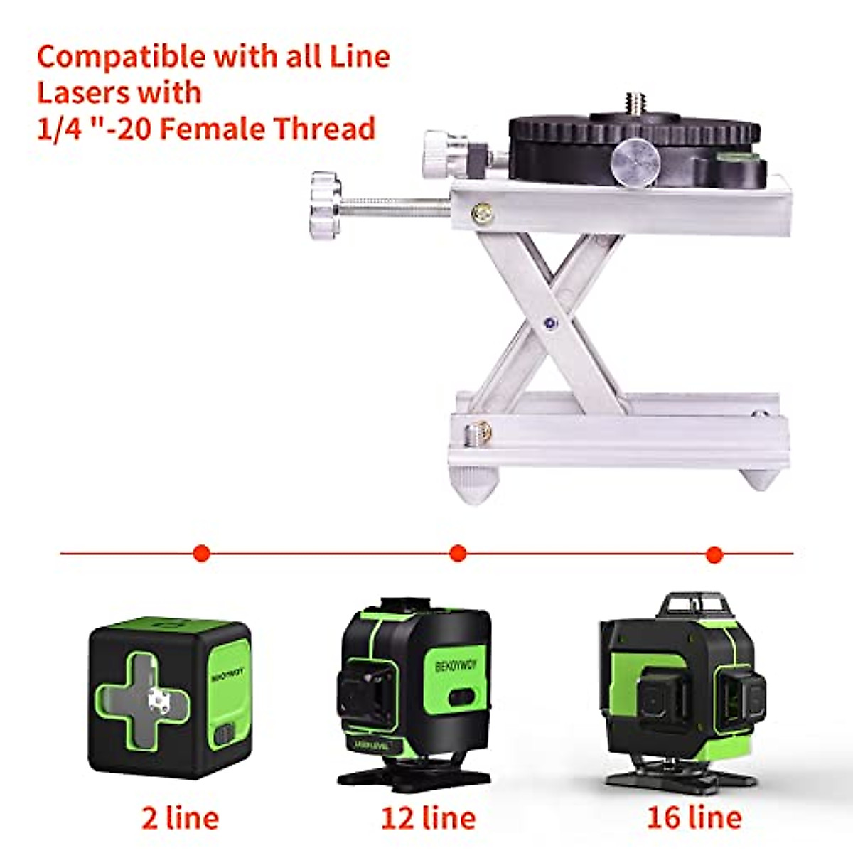BEKOYWOY 360 Degree 2 in 1 Rotating Base Lifting Platform Laser Level ...