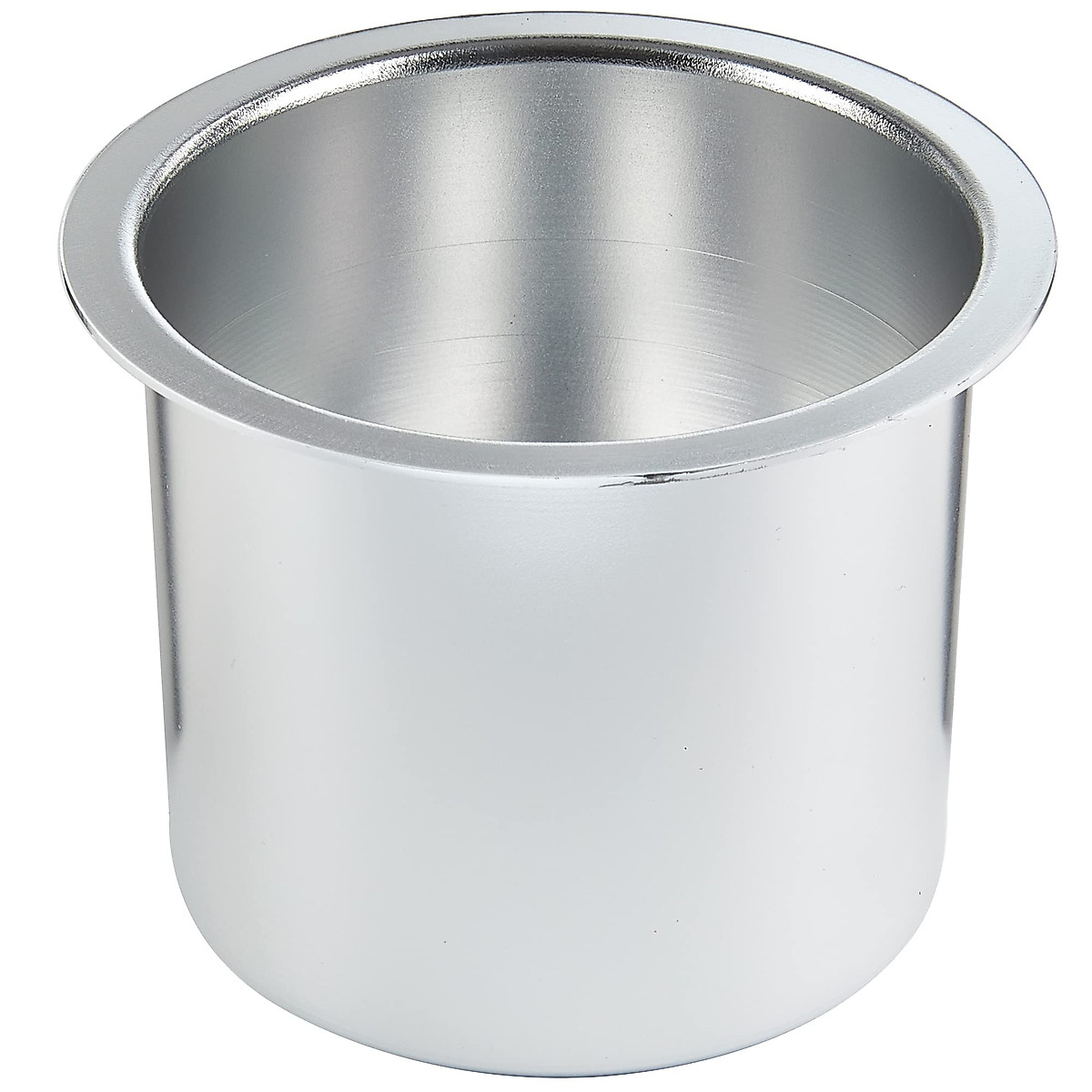 Brybelly Poker Table Cup Holder Inserts - Durable and Rust-Proof, Drop-in Table Cup Holder for 3.375" Hole - 3" Deep with 3.25" Inside Diameter - Vivid Silver Aluminium, Pack of 1