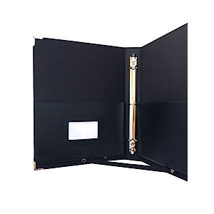 MSP Large Music Sheet Piano Folder 10" x 13.5" with Handle and 3 Rings Binder Large (220-Black) (Music Folder with Handle & Strap)