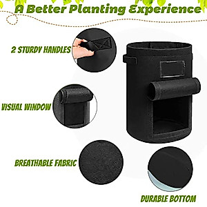 15 Gallon Potato Planter Grow Bags with Flap, Grow Containers Bucket, Nonwoven Fabric Garden Pot for Growing Potatoes Tomato Vegetables, Pack of 2